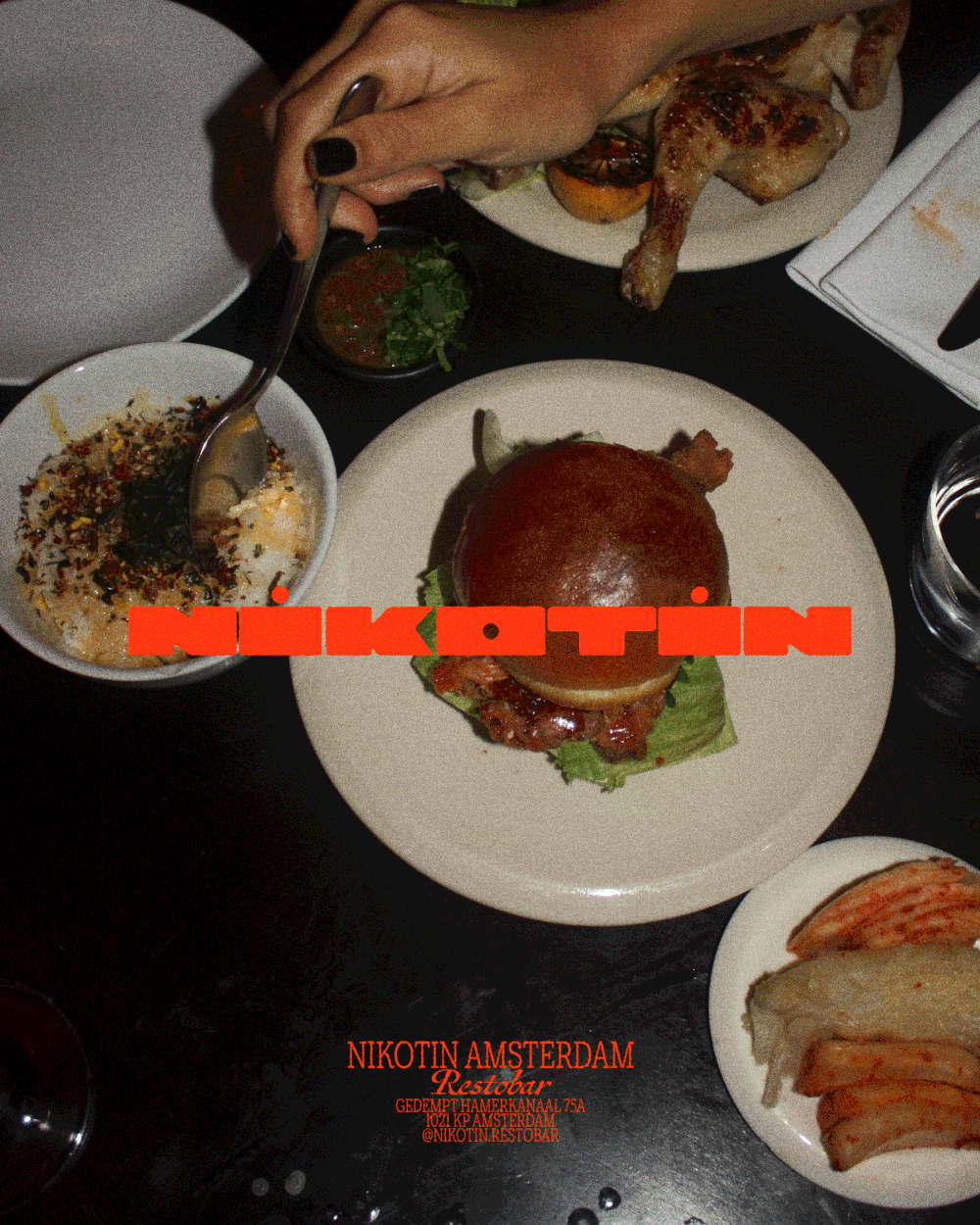 A tobacco factory turned restaurant, Nikotin’s logo takes the shape of ...